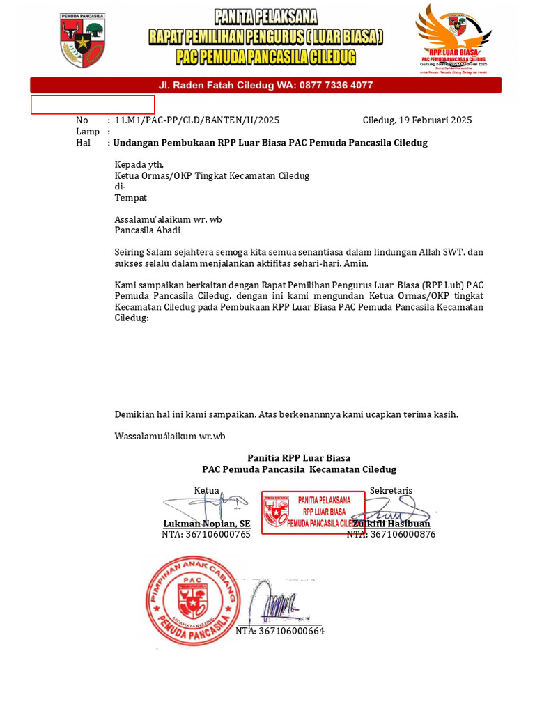 Undangan Ormas-OKP | PDF