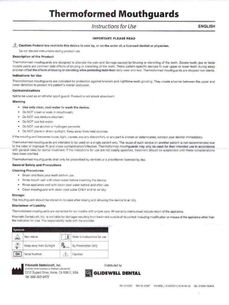 Night Guard Instructions | PDF