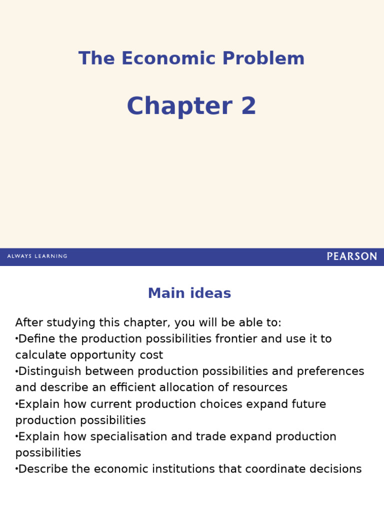 Chp2 - Parkin - The Economic Problem | PDF | Economics | Microeconomics
