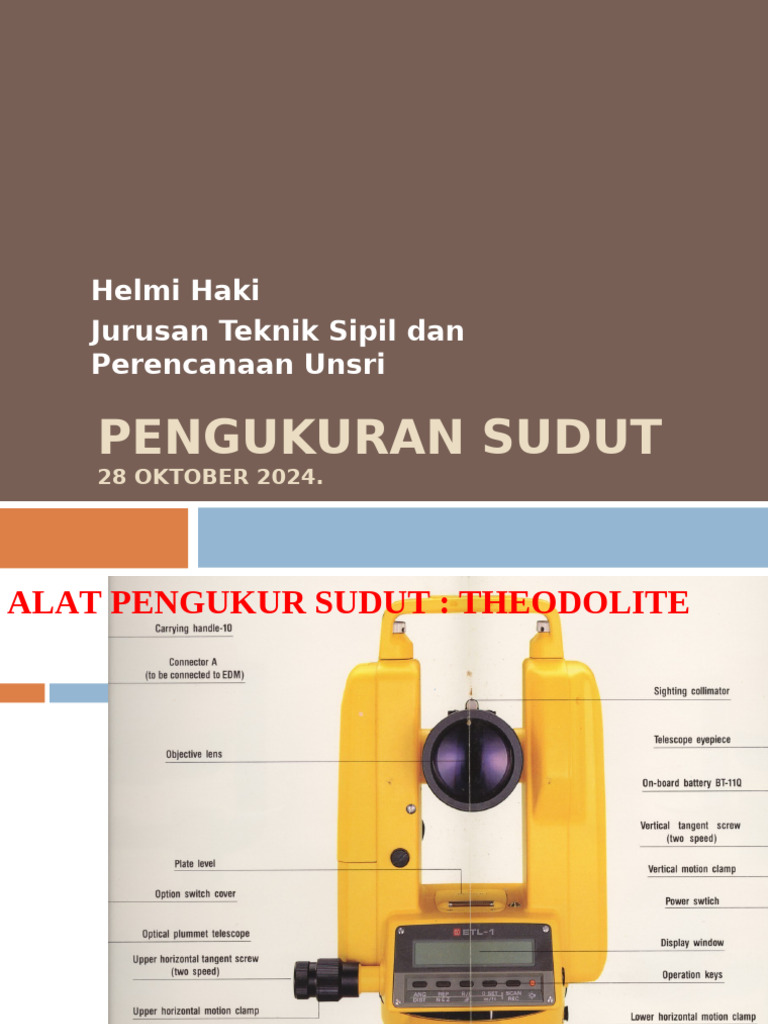 Pengukuran Sudut dan Azimuth Teknik Sipil | PDF