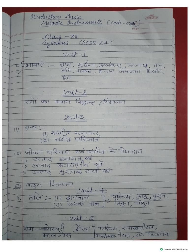 Music Class 12 Notes | PDF