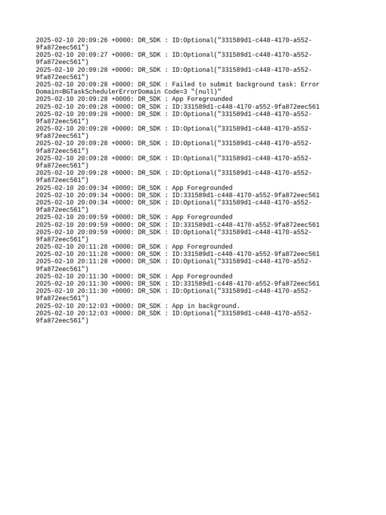 Digital Reef SDKLog | PDF