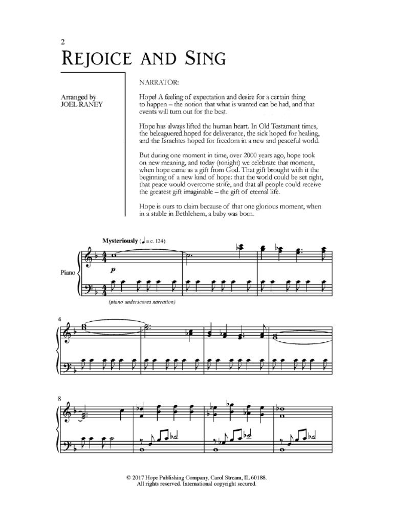 Rejoice and Sing Joel Raney 2 | PDF
