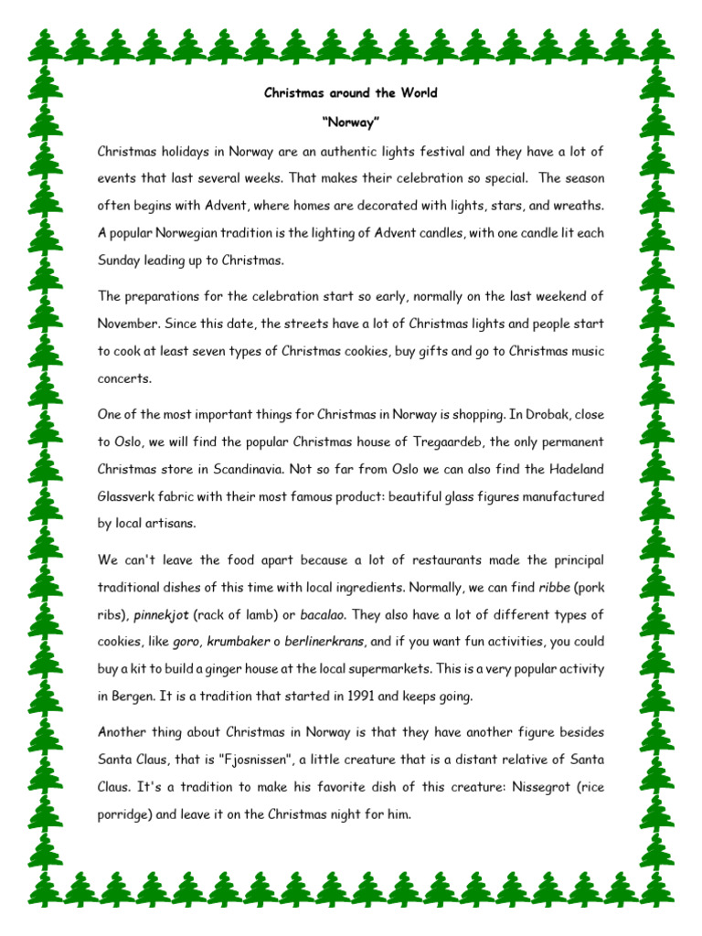 Christmas Traditions in Norway | PDF | Christmas | Advent