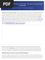 JEE Main 2023 January - Marks Vs Percentile - MathonGo | PDF