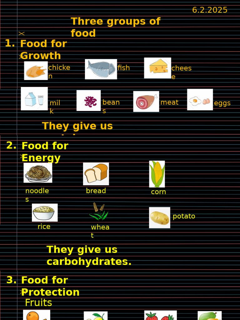 Drawing (3 Types of Food) | PDF