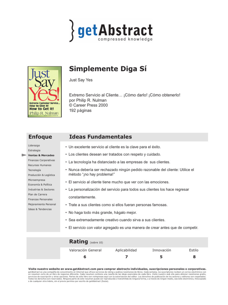 (PD) Libros - Simplemente Diga Si | PDF | Aerolíneas suroeste | Ventas