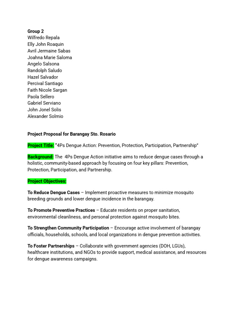 Group 2 Project Proposal | PDF | Community | Sustainability