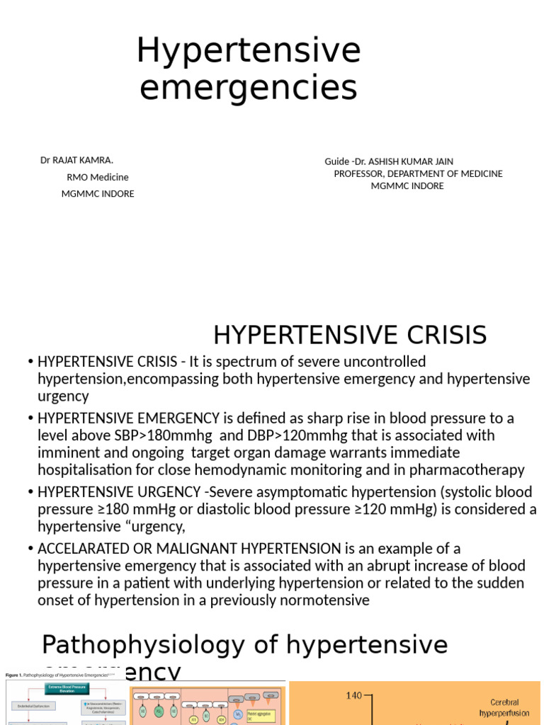 Hypertensive Emergency | PDF | Hypertension | Blood Pressure