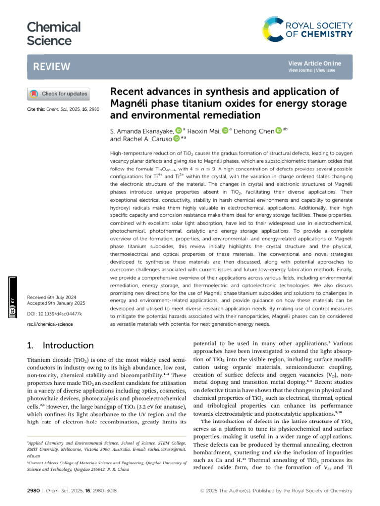 2025 Magneli Phase Titanium | PDF | Titanium Dioxide | Condensed Matter ...