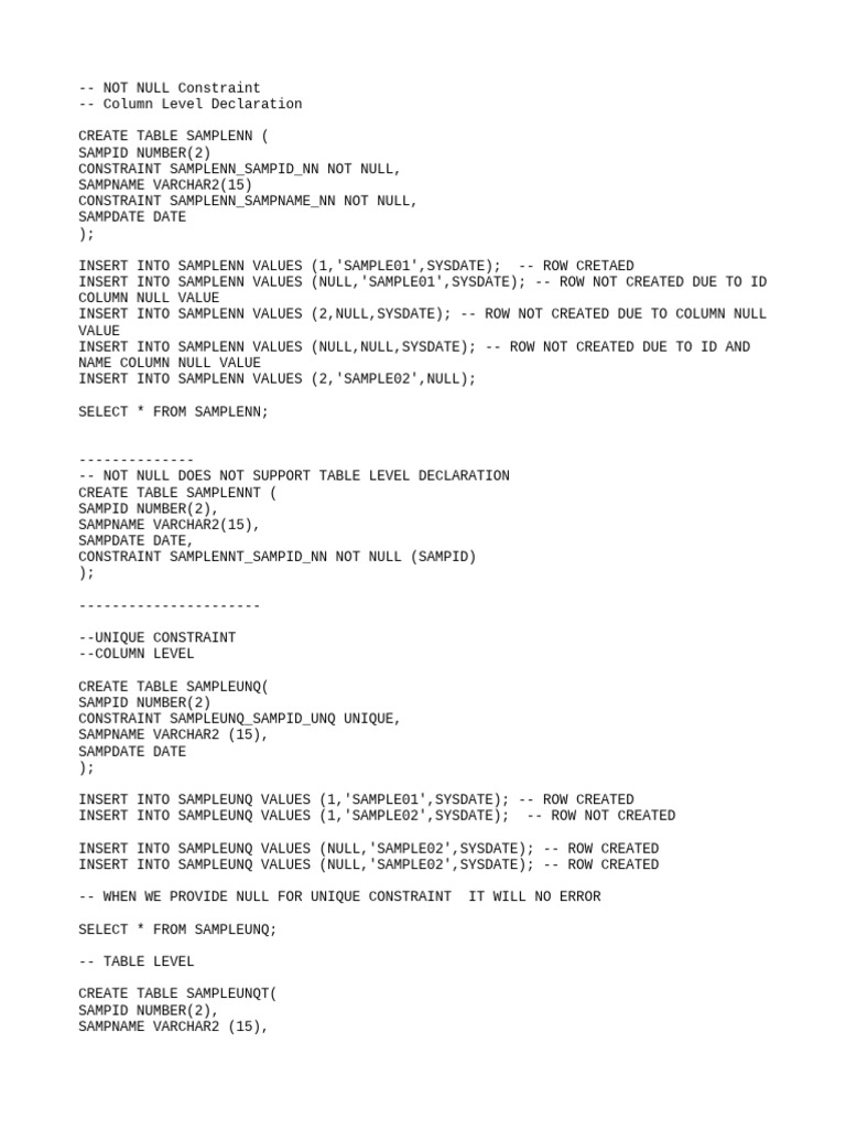 Constraints | PDF | Data Management | Databases