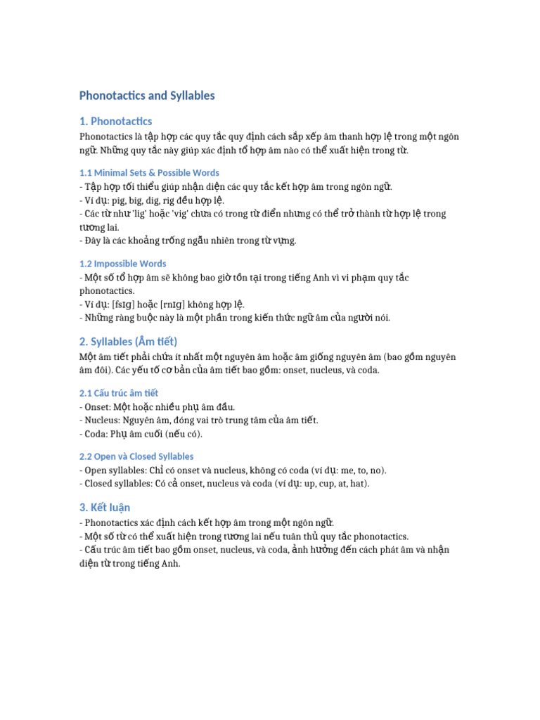 Phonotactics Syllables Presentation | PDF