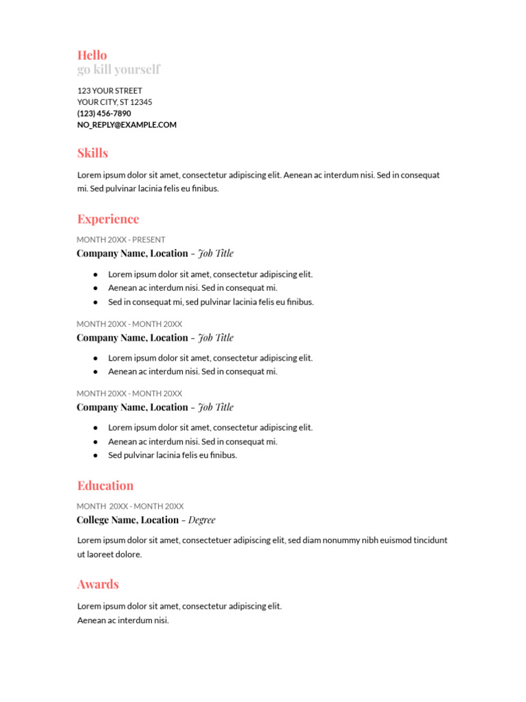 Resume 2 | PDF