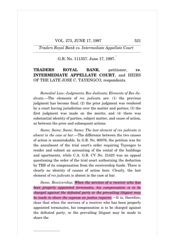 Traders Royal Bank vs. IAC Ruling | PDF | Appellate Court | Appeal