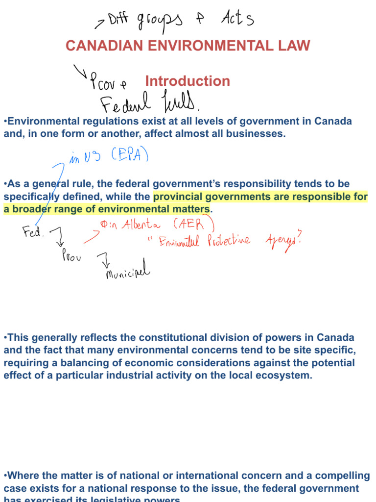 Canadian Environmental Regulations Overview | PDF | Dangerous Goods ...