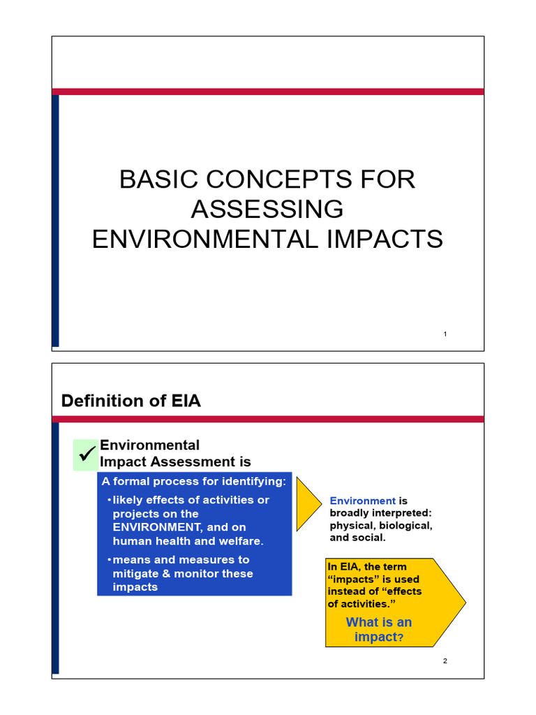 EIA Basic Cocepts | PDF | Environmental Impact Assessment | Earth Sciences