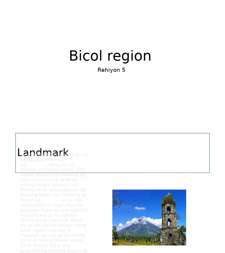 Bicol Region: Rehiyon 5 | PDF