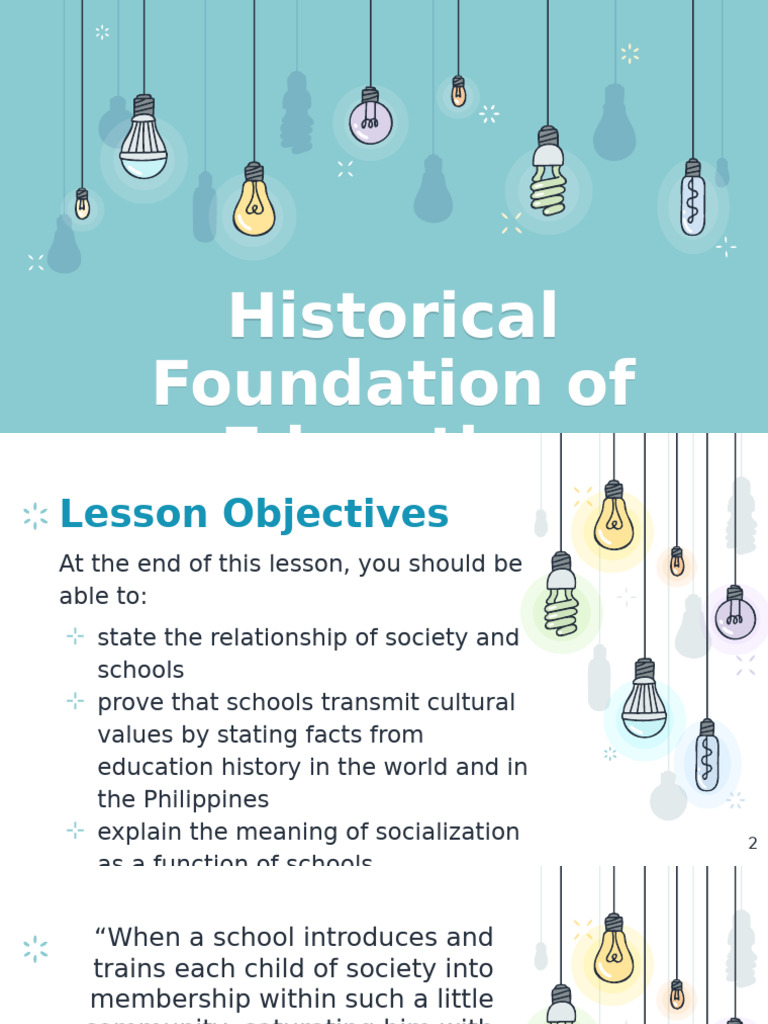 Chapter 2 - Historical Foundation of Education | PDF