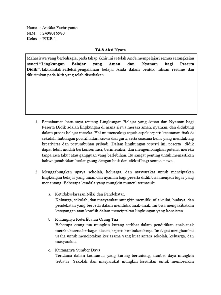 T4. Aksi Nyata Pemahaman | PDF
