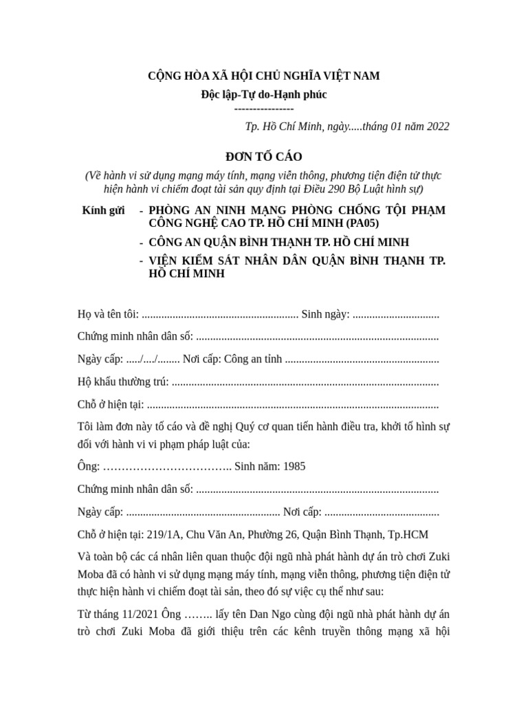 Don To Cao - ZUKI MOBA | PDF