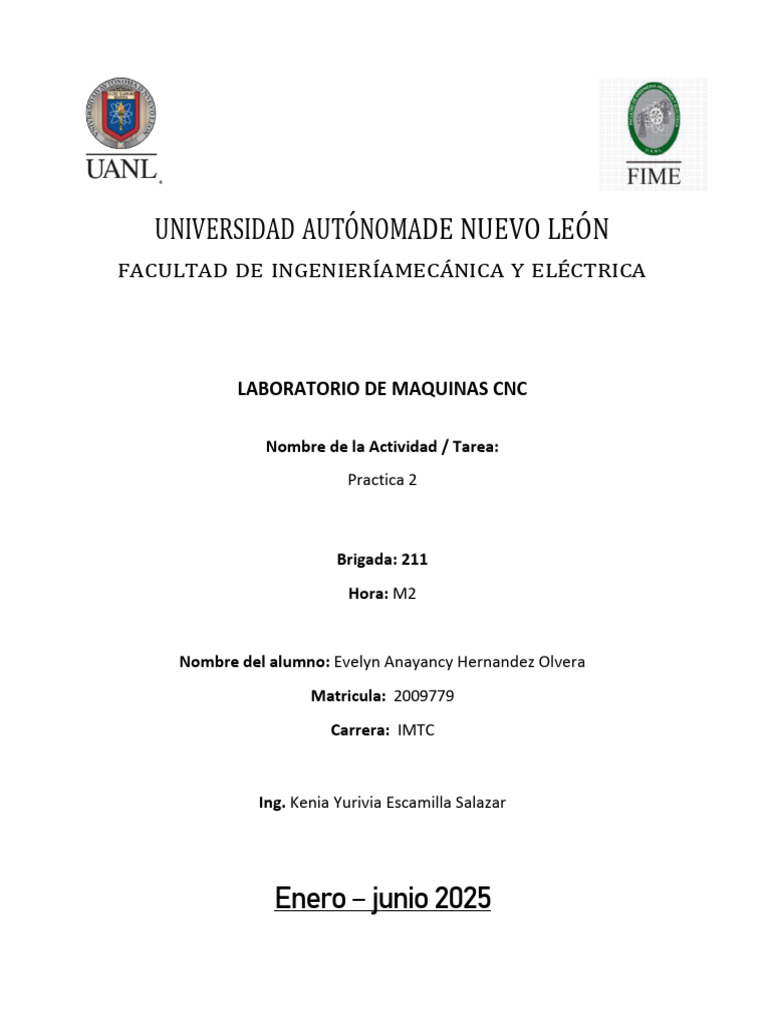 Práctica 2 Cncezpro | PDF