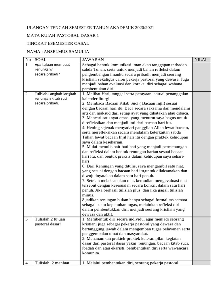 UTS PASDA 22 OKT 2022 - ANSELMUS SAMULIA | PDF