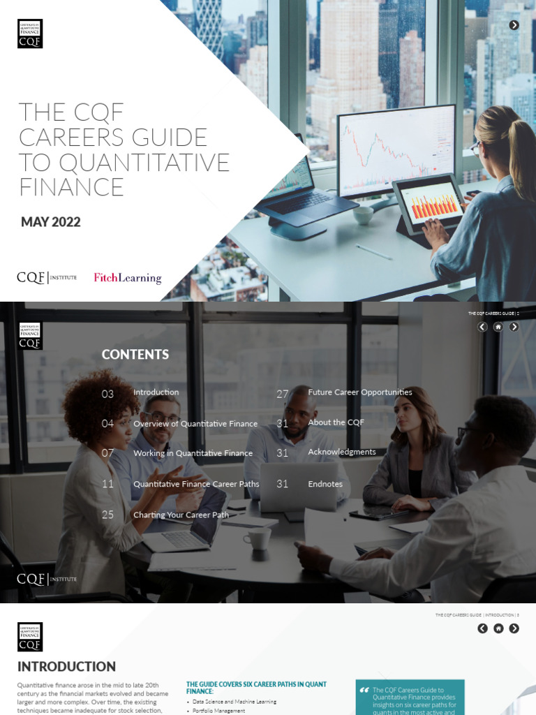 CQF Careers Guide 2022_0 | PDF | Data Science | Business