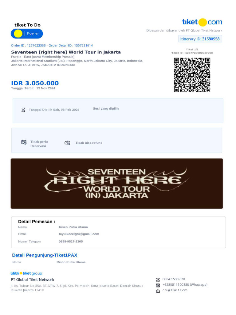 Event Voucher - Order ID 1251380039 | PDF