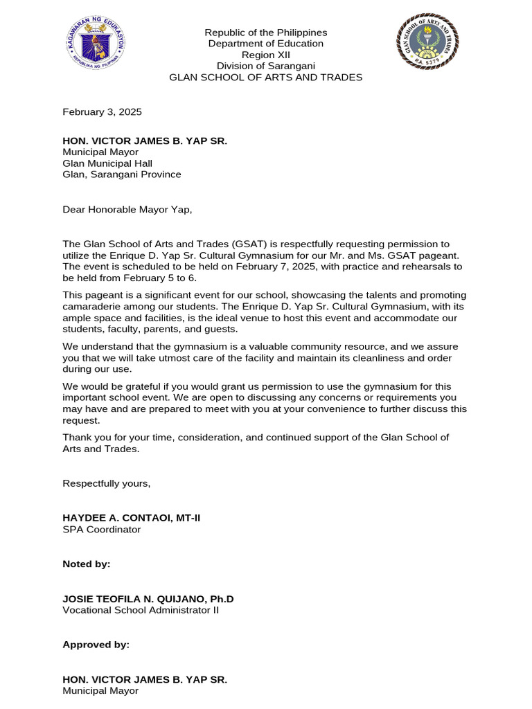 SPA Formal Letter - MAYOR | PDF