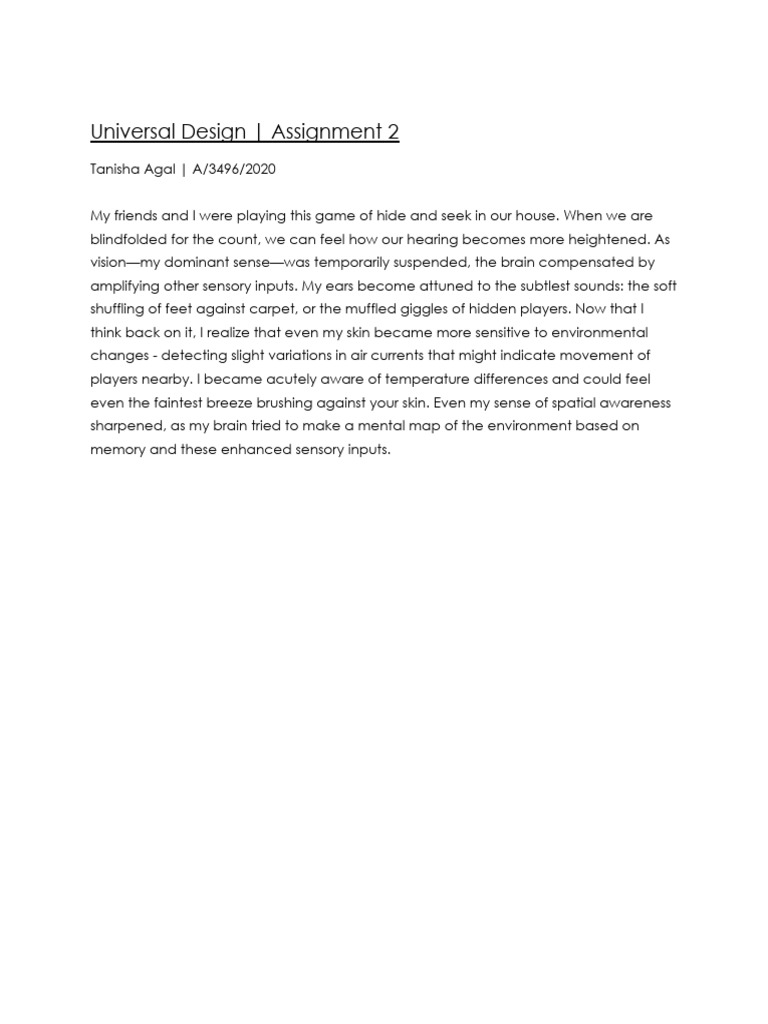 Universal Design - Assignment 2 | PDF