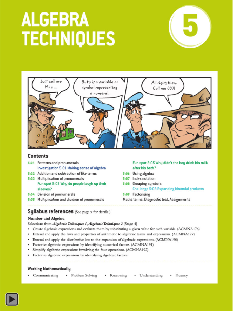 Ch5 Algebra Techniques | PDF