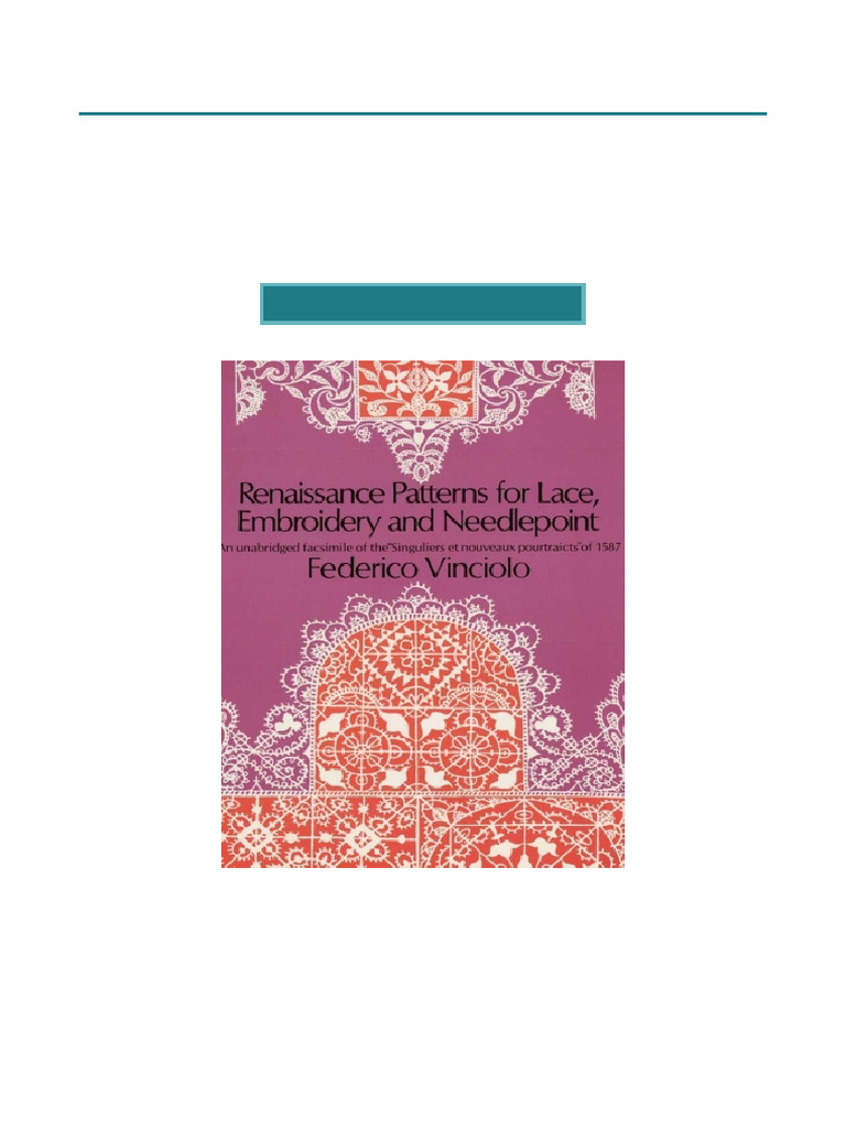 Renaissance Lace & Needlepoint Patterns | PDF