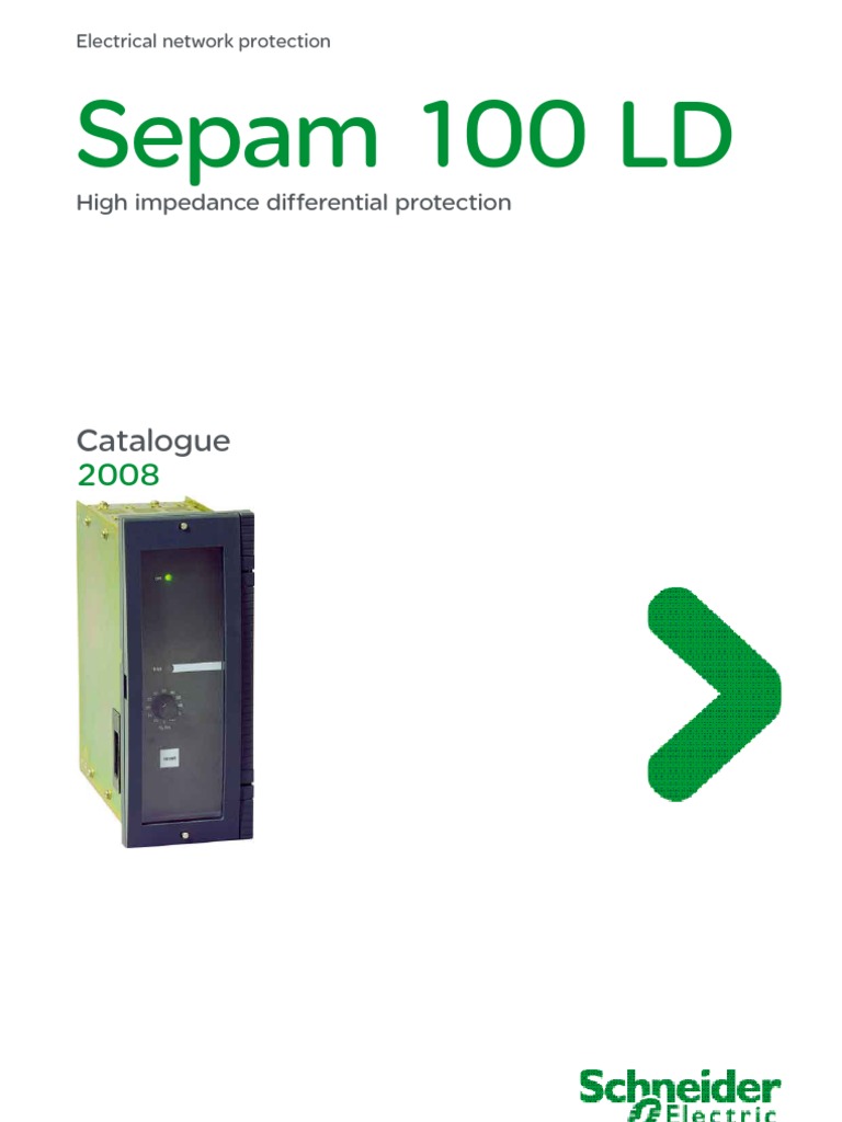 Sepam 100 LD: Catalogue | PDF | Relay | Transformer