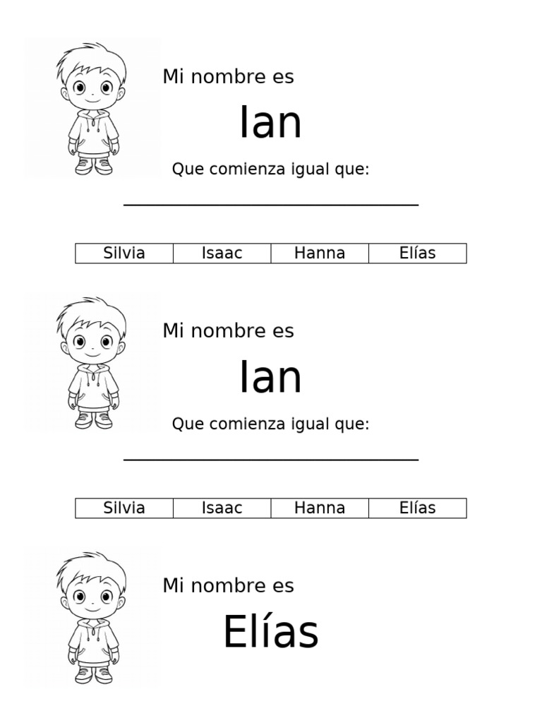 Mi Nombre Es Empiezan Como | PDF