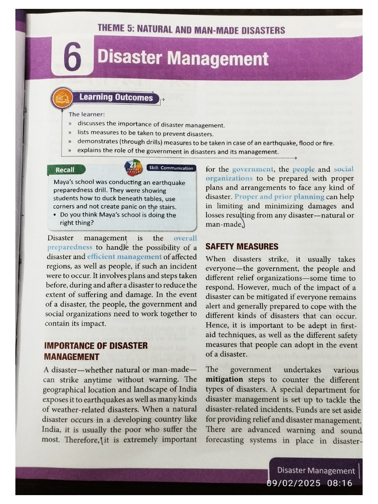 Disaster Management Chapter 6 Geo | PDF