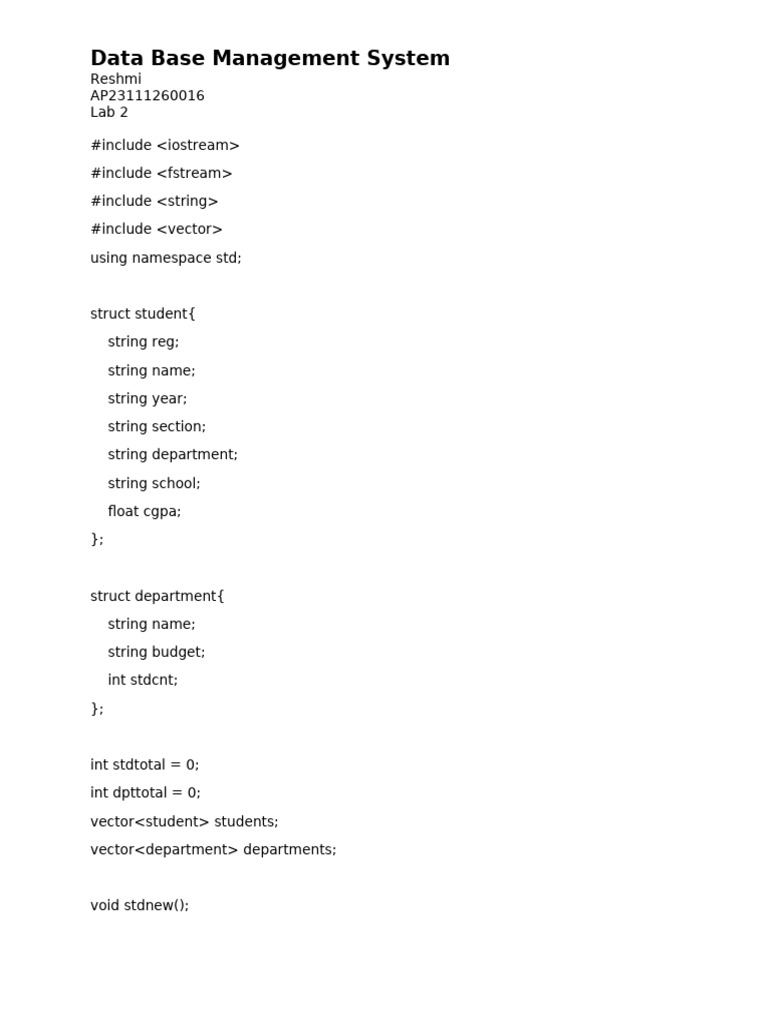 dbmslab2 | PDF | Software Development | Computing