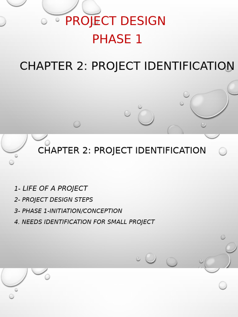 Ch. 2-Project Identification | PDF | Evaluation | Target Audience