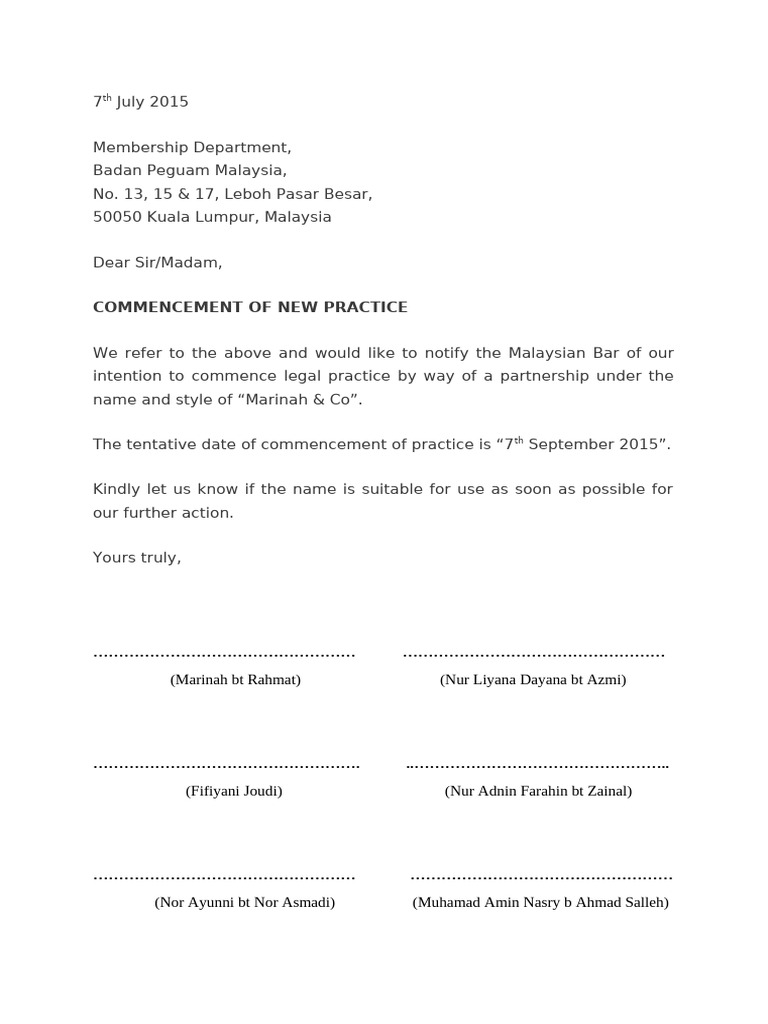 Bar Council Consent Letter | PDF