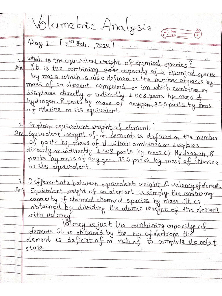 Volumetric Analysis | PDF