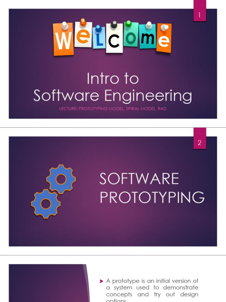 Lecture 5 - Prototyping SPIRAL, RAD Model , | PDF | Software Prototyping | Prototype