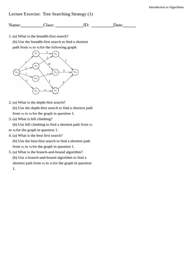 09 Excise Tree Searching 1 | PDF