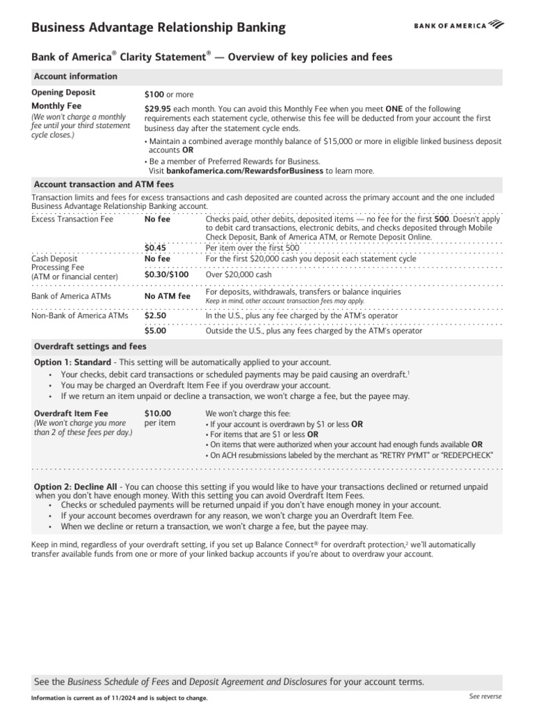Business Advantage Banking Overview | PDF | Overdraft | Cheque