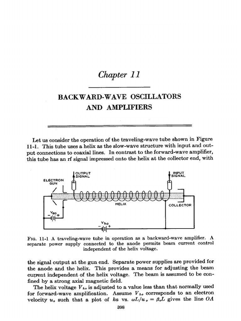 Chapter+11+BACKWARD-WAVE+OSCILLATORS+AND+AMPLIFIERS | PDF