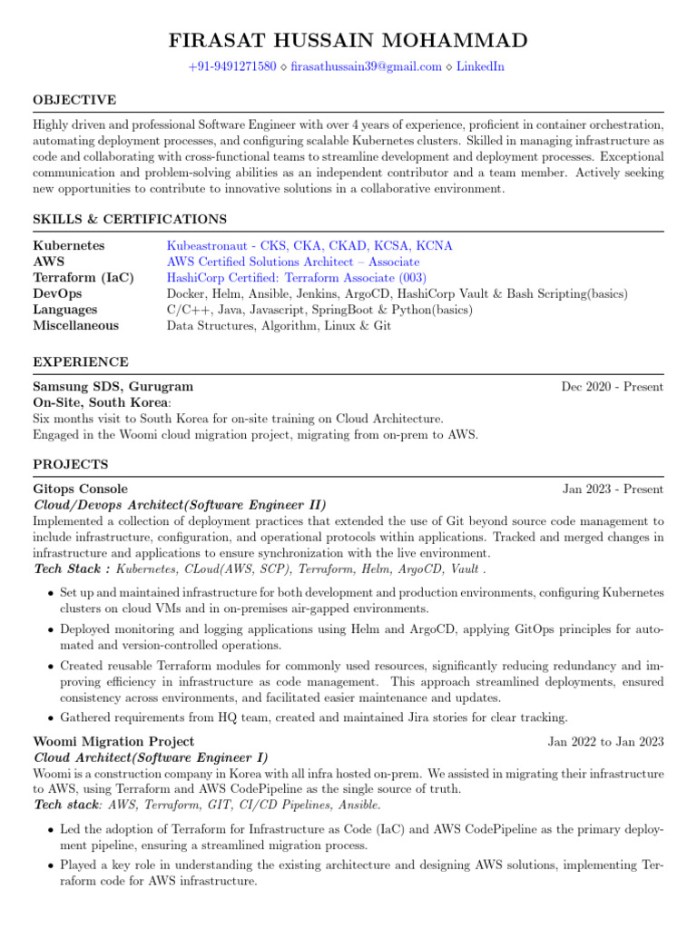 Experienced Software Engineer in DevOps | PDF | Amazon Web Services | Computer Engineering