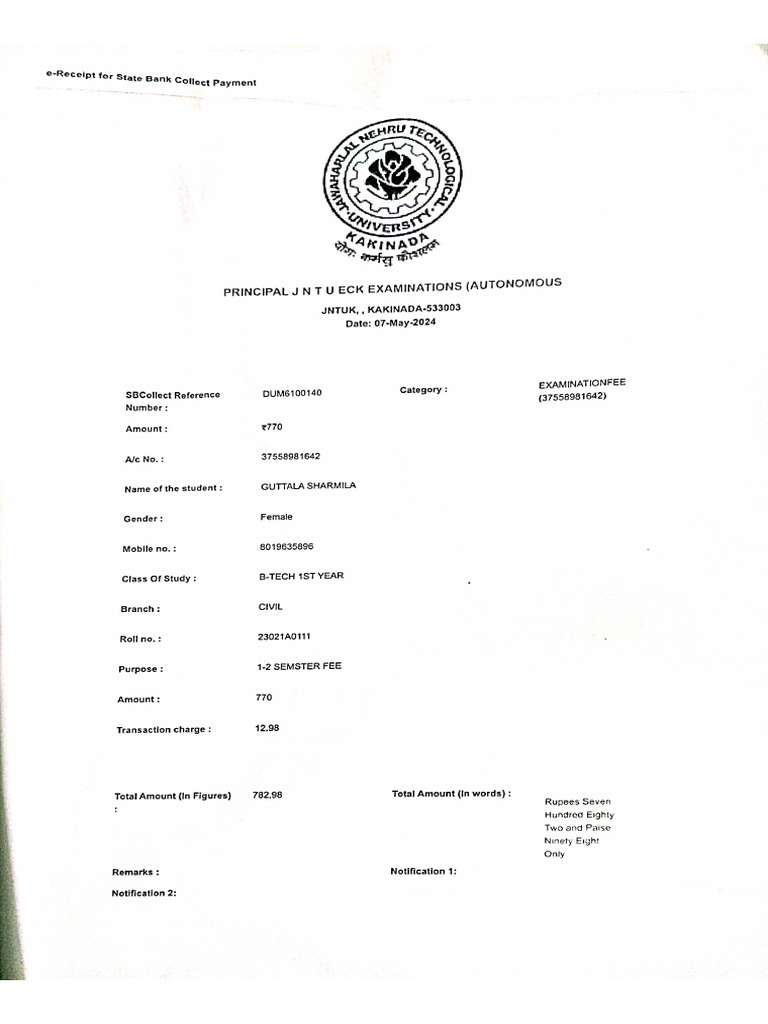 1-2 Sem Fee | PDF