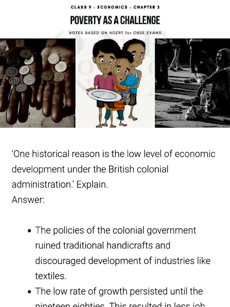 Class Economics Poverty As Challenge | PDF