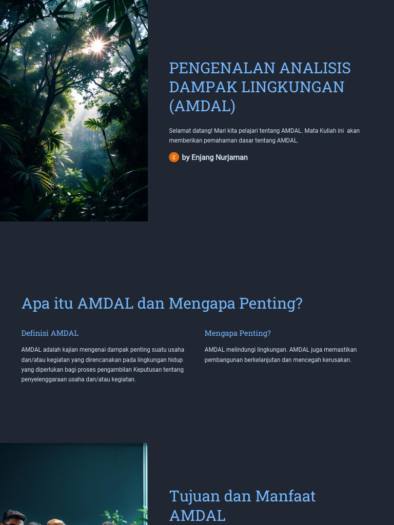 Pengenalan Analisis Dampak Lingkungan Amdal | PDF