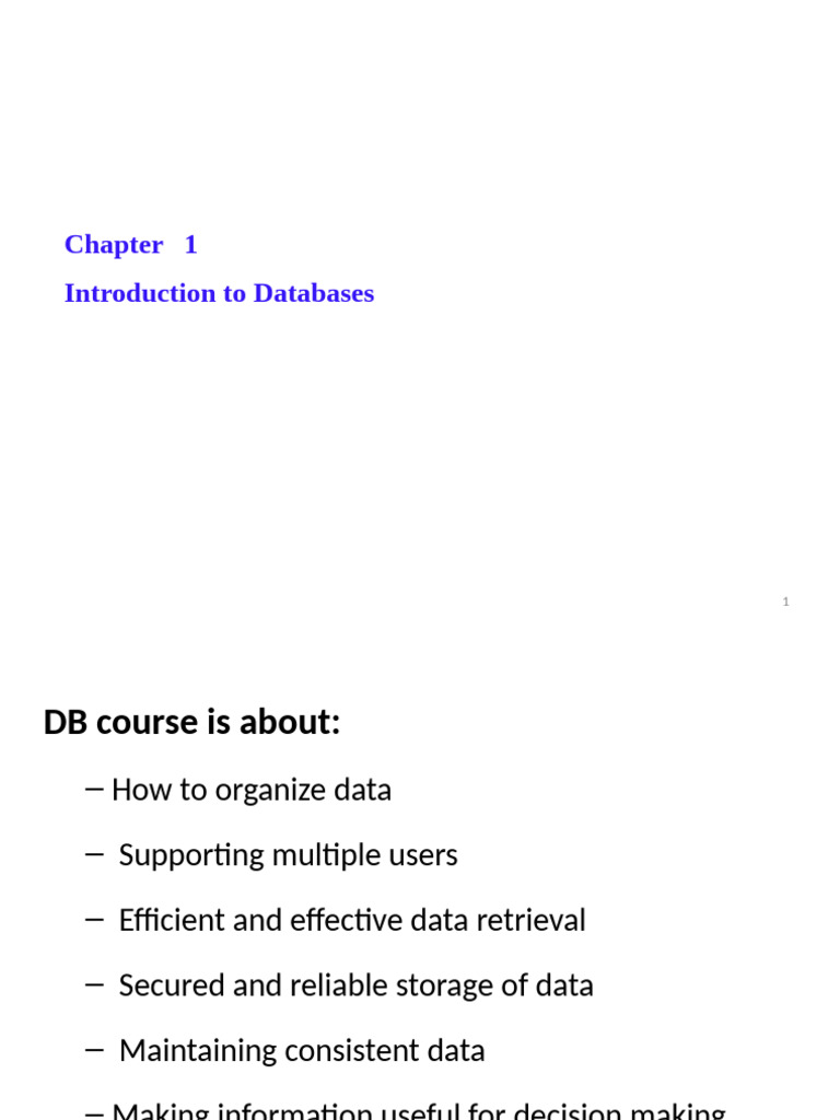 Chapter 1 Introduction to Databases for students(2) | PDF | Databases ... Chapter 1 Introduction to Databases for students(2) | PDF | Databases ...