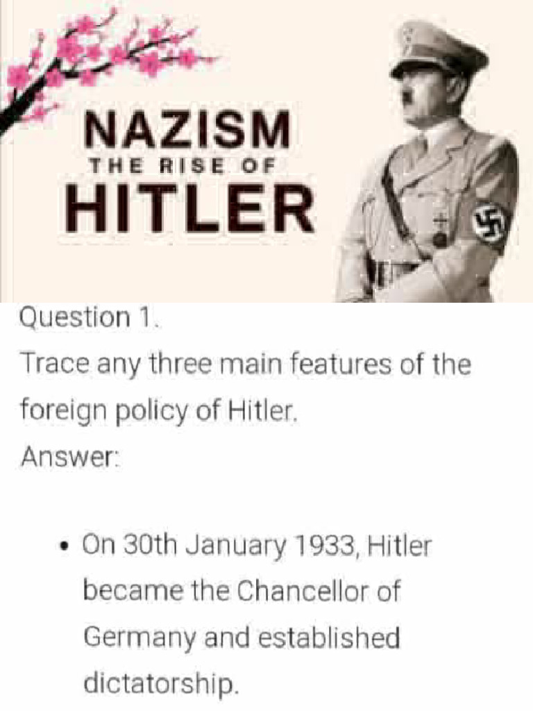 Nazism The Rise of Hitler | PDF