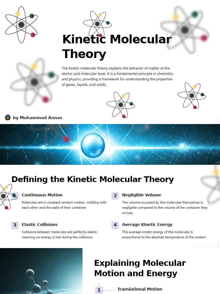 Kinetic-Molecular-Theory Presentation IGCSE | PDF | Liquids | Molecules